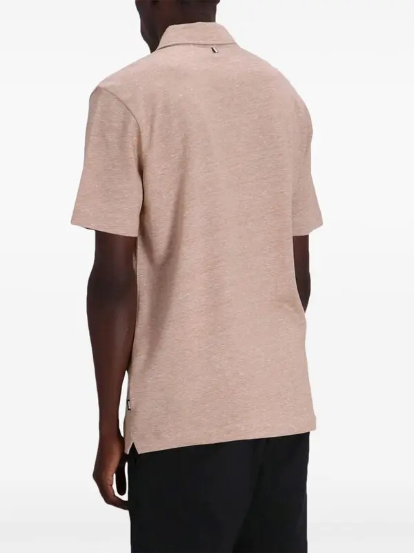 BOSS Mélange-effect Short-sleeve Polo Shirt