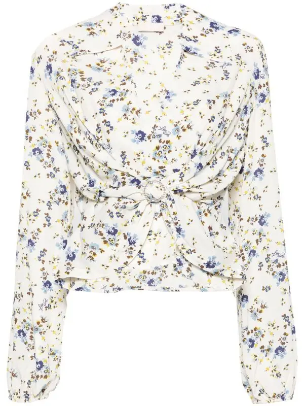 Liu Jo Floral-print Crepe Blouse