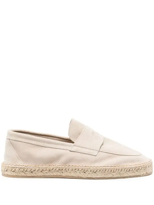 SCAROSSO Diego Suede Espadrilles - Neutrals