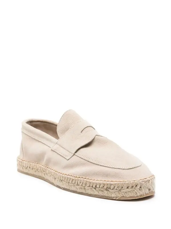 SCAROSSO Diego Suede Espadrilles - Neutrals