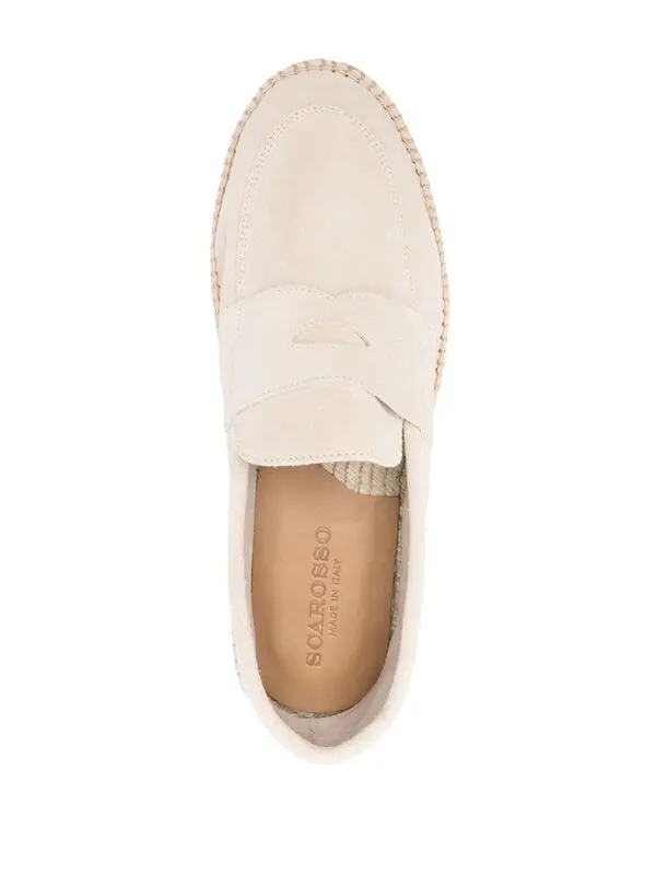 SCAROSSO Diego Suede Espadrilles - Neutrals