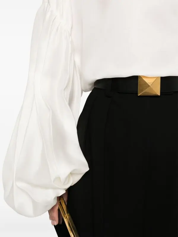 Khaite The Quico Silk Blouse - White