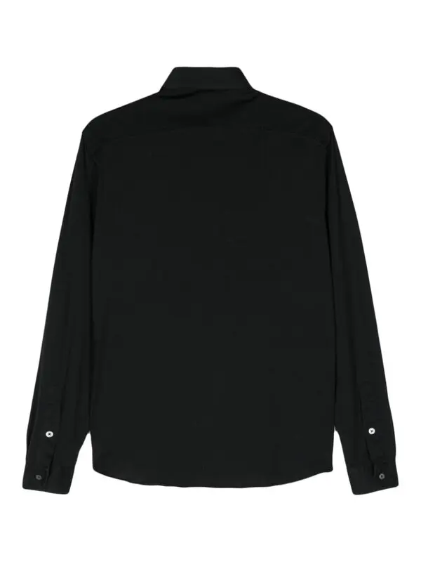 DELL'OGLIO Button-up Cotton Shirt - Black