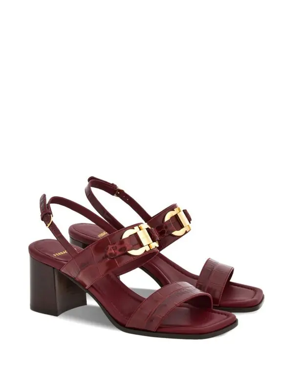 FERRAGAMO 55mm Gancini-buckle Leather Sandals
