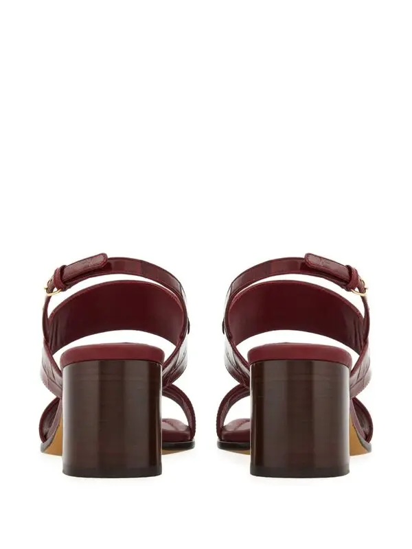 FERRAGAMO 55mm Gancini-buckle Leather Sandals