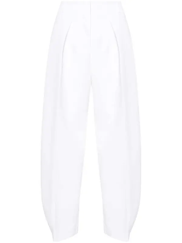 Jacquemus Ovalo Pleated Palazzo Pants