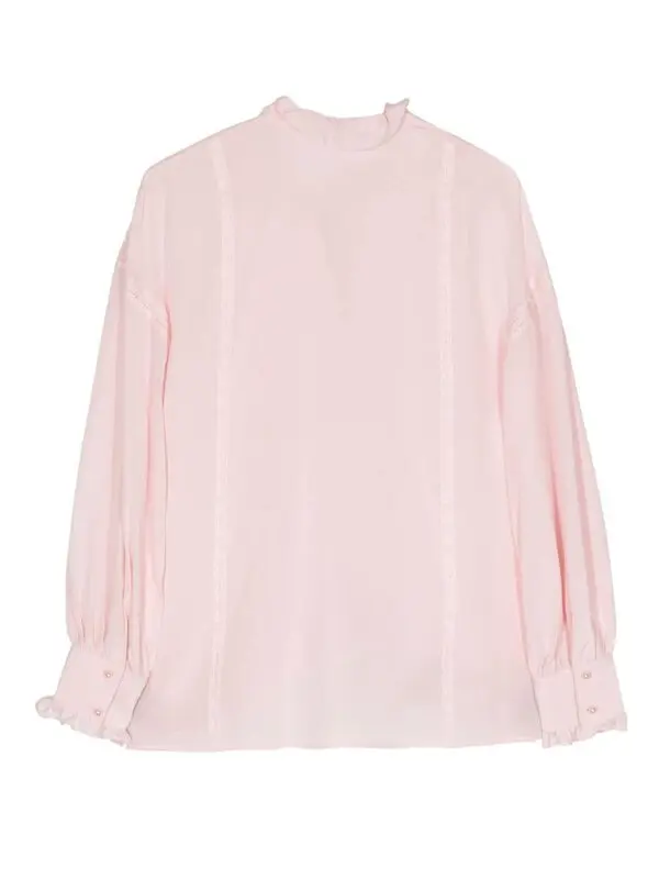 Shiatzy Chen Sheer-lace Silk Blouse