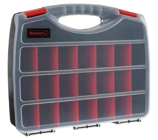 STALWART Portable Storage Case Secure Locks & 23 Compartmen