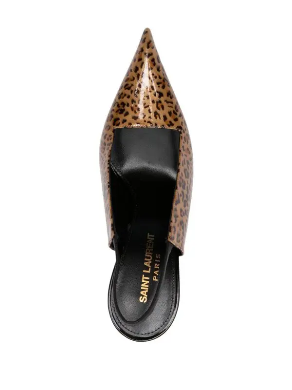 Saint Laurent Raven 120mm Leopard-print Pumps