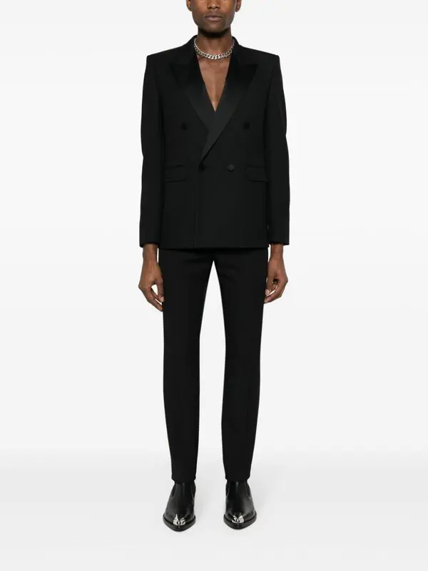 Saint Laurent Tailored Slim-fit Trousers - Black