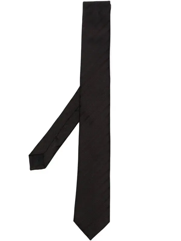 Saint Laurent Jacquard Pointed Tie