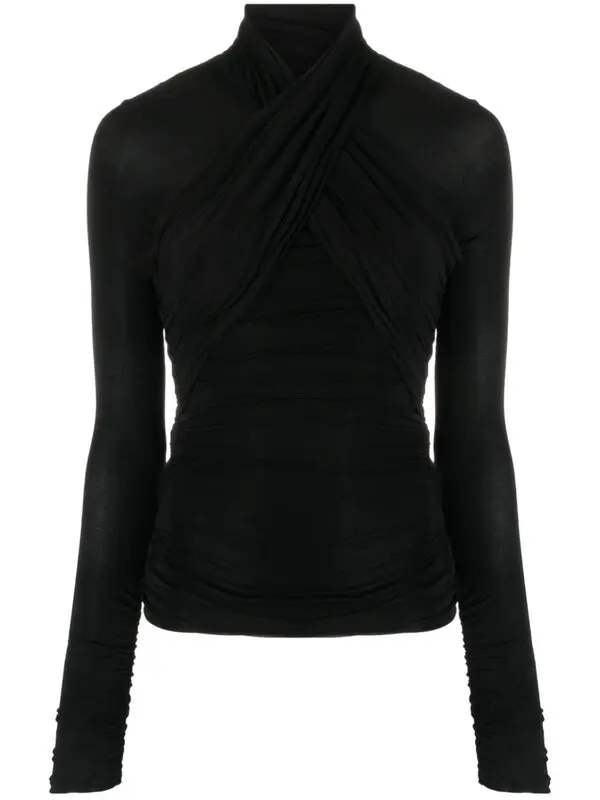 Saint Laurent Semi-sheer Roll-neck T-shirt