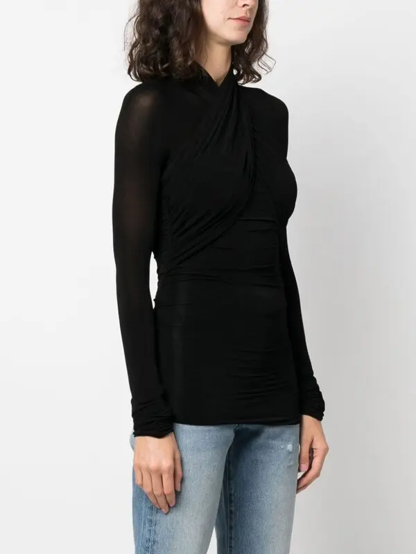 Saint Laurent Semi-sheer Roll-neck T-shirt