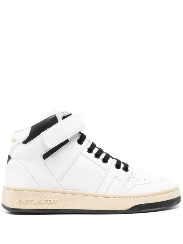 Saint Laurent Lax Leather Sneakers - Black