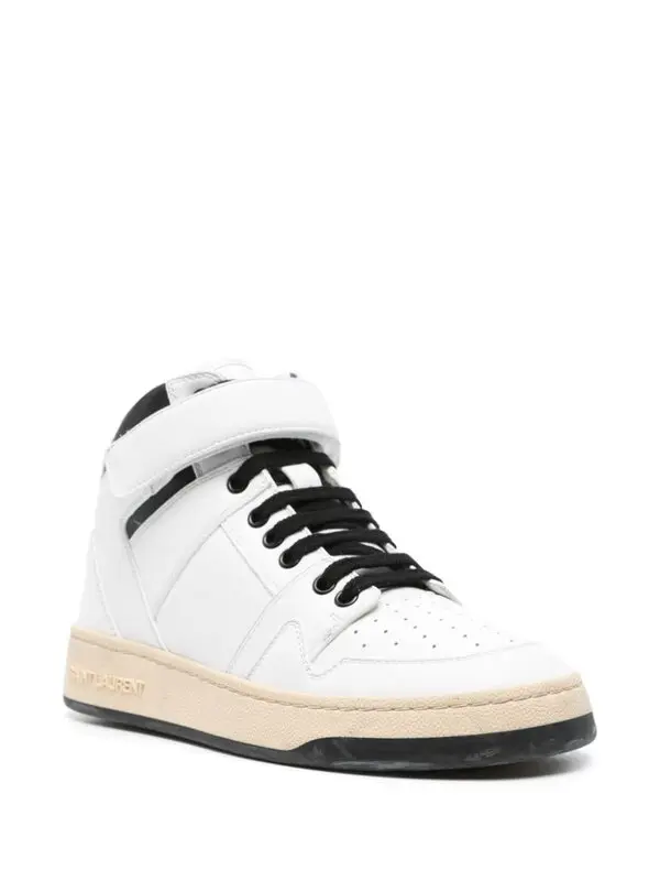 Saint Laurent Lax Leather Sneakers - Black