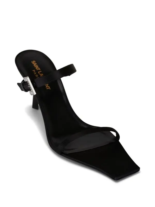 Saint Laurent Hope 75mm Buckle Sandals - Black