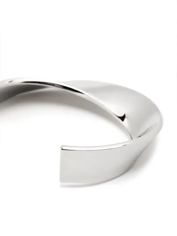 Saint Laurent Swirl Open-Cuff Bracelet - Gold | Editorialist