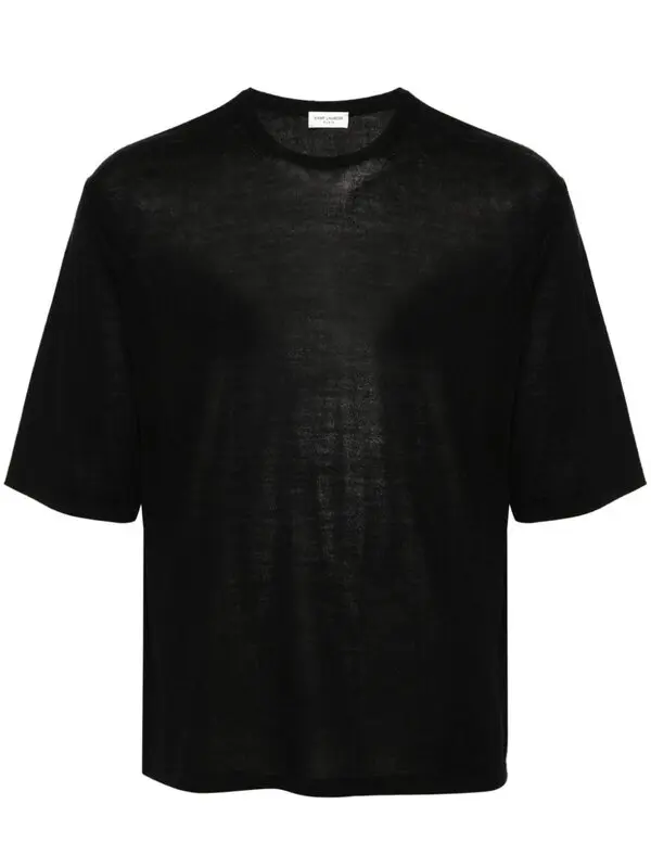 Saint Laurent Straight-hem Knitted T-shirt