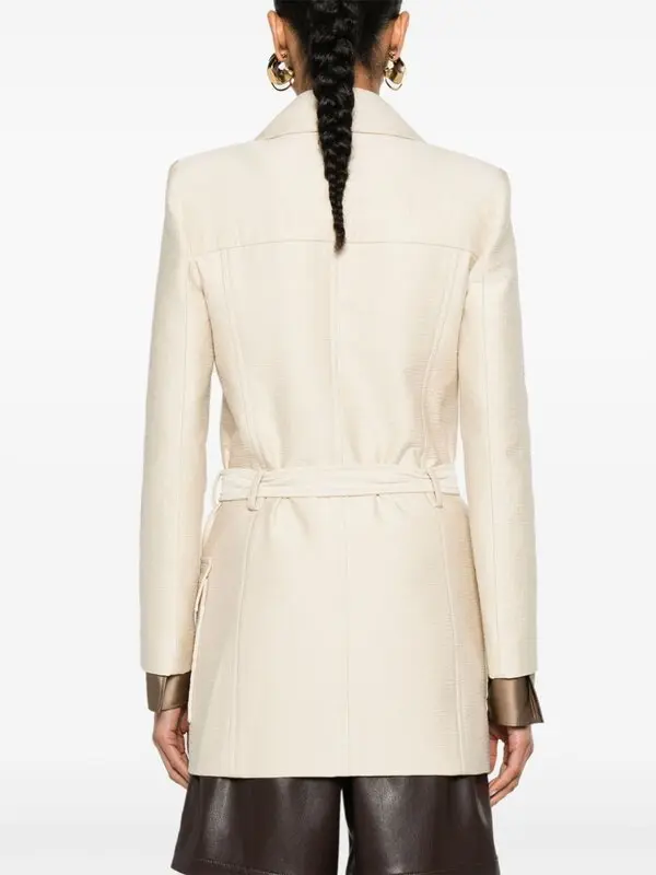 Saint Laurent Belted Double-breasted Coat
