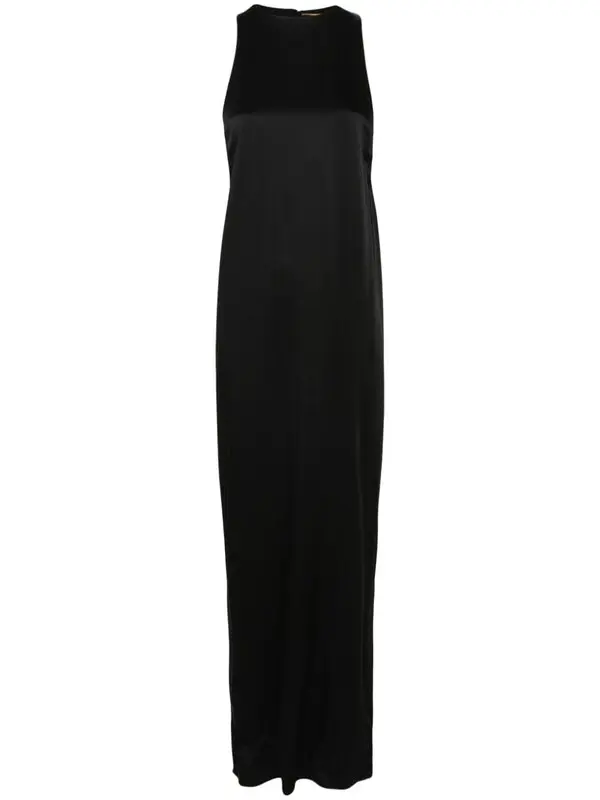 Saint Laurent Knot-detail Maxi Dress - Black
