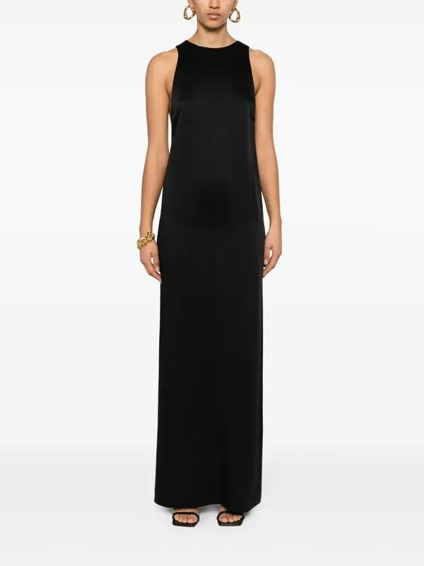 Saint Laurent Knot-detail Maxi Dress - Black