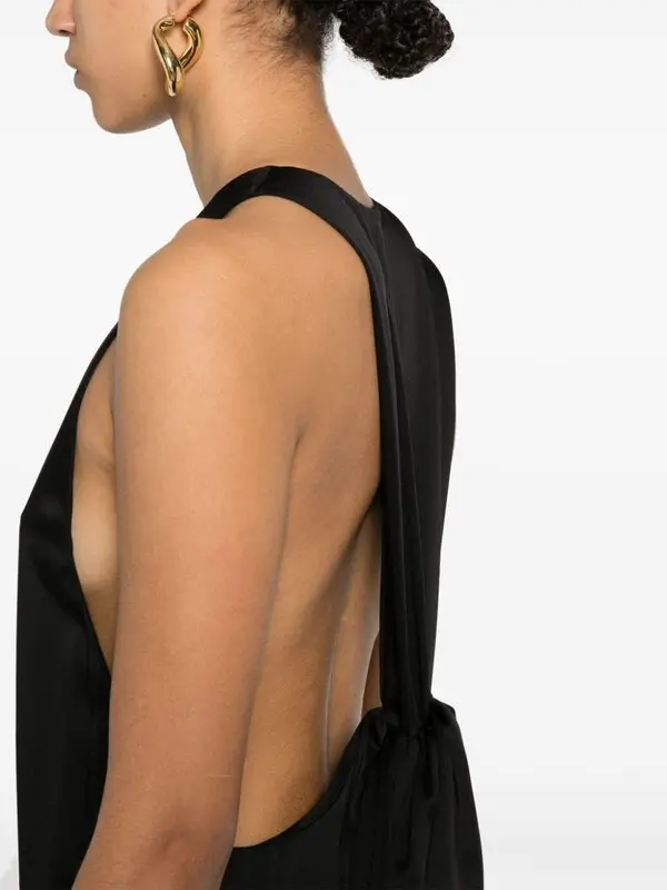Saint Laurent Knot-detail Maxi Dress - Black