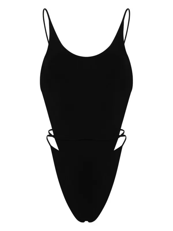 Saint Laurent Backless Self-tie Swimsuit - Black