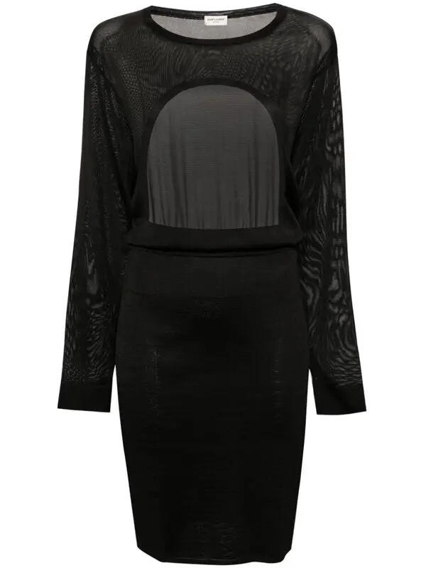 Saint Laurent Open-back Knitted Dress