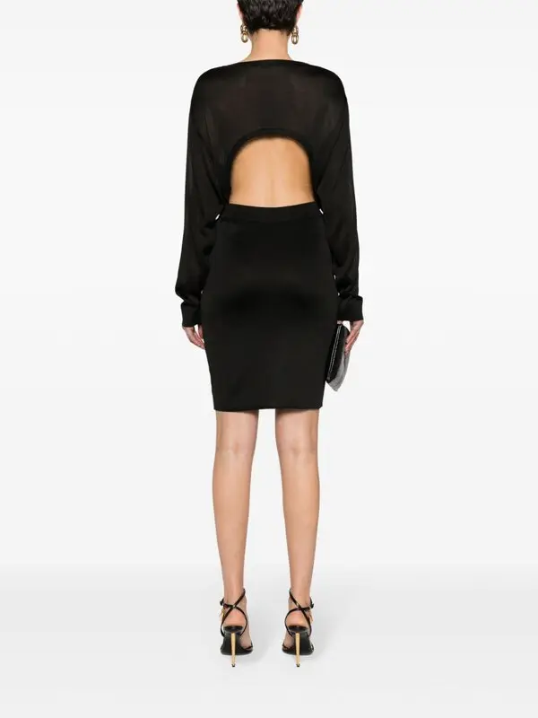 Saint Laurent Open-back Knitted Dress