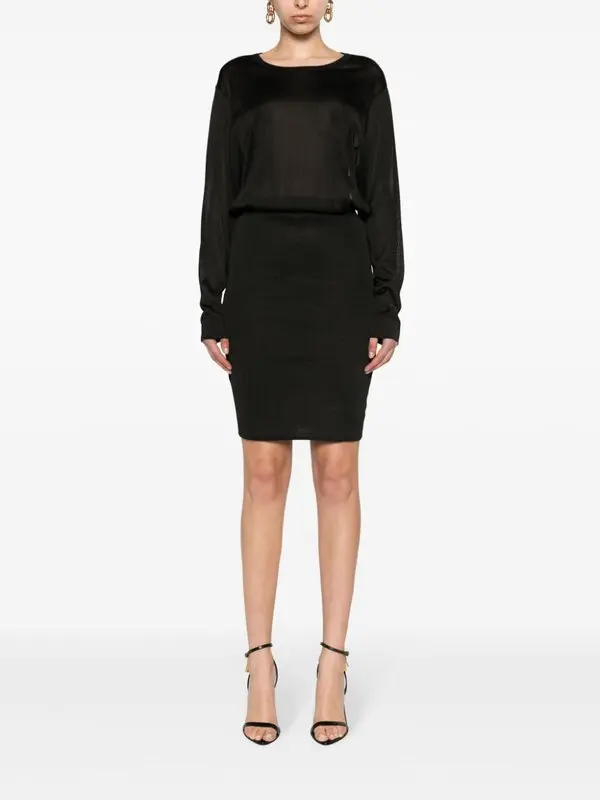 Saint Laurent Open-back Knitted Dress
