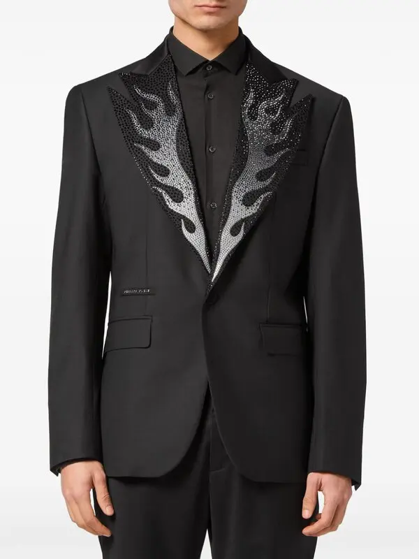 Philipp Plein Flame Single-breasted Blazer