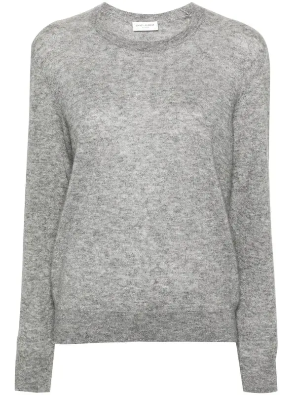 Saint Laurent Cashmere-blend Jumper - Grey