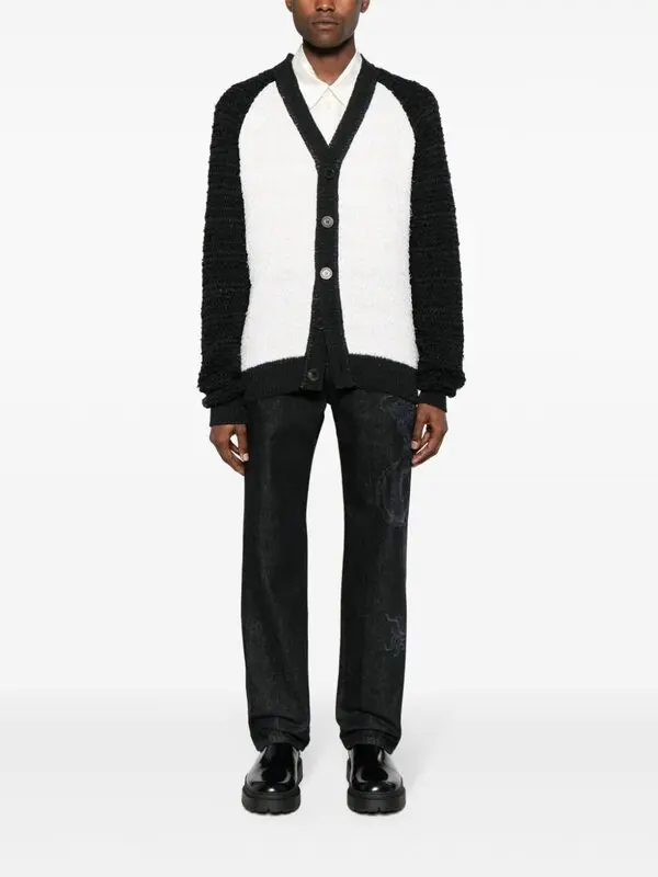 Balmain Colour-block Bouclé Cardigan