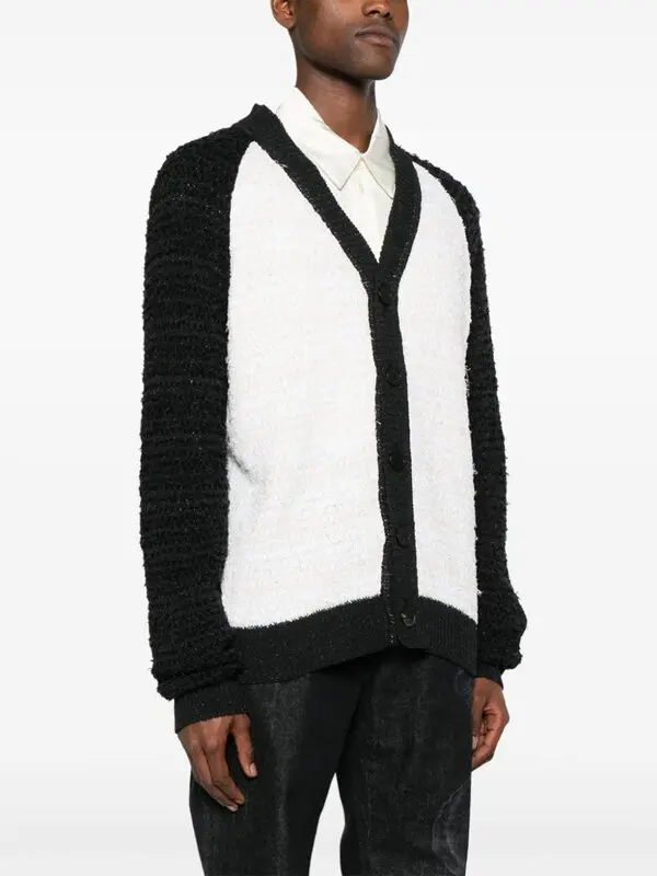 Balmain Colour-block Bouclé Cardigan
