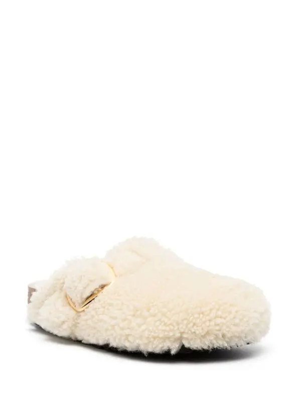 BIRKENSTOCK Boston Buckled Platform Mules - Neutrals