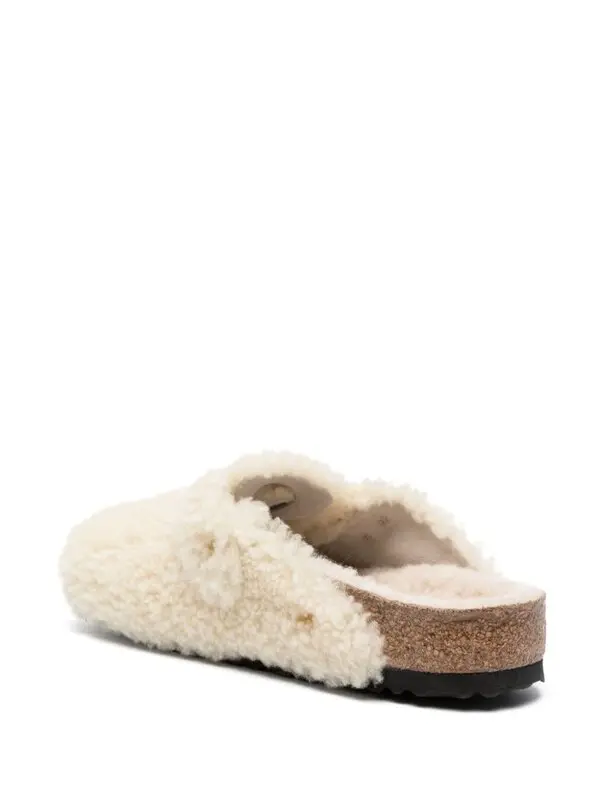 BIRKENSTOCK Boston Buckled Platform Mules - Neutrals