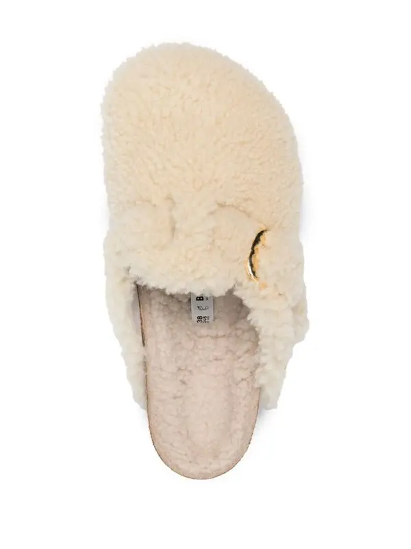 BIRKENSTOCK Boston Buckled Platform Mules - Neutrals
