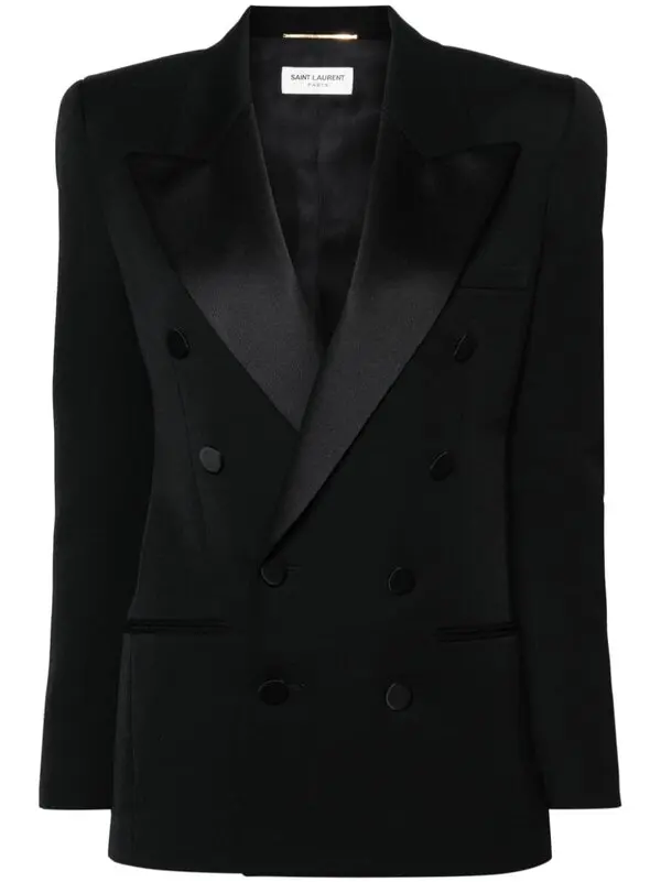 Saint Laurent Leger Armure Double-breasted Blazer