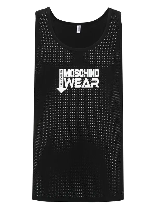 Moschino Rubberised-logo Tank Top