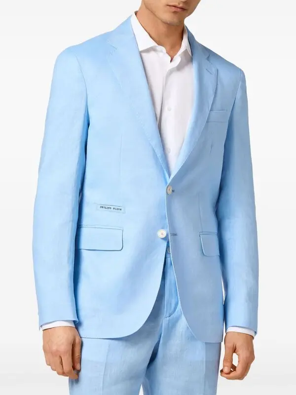 Philipp Plein Single-breasted Linen Blazer