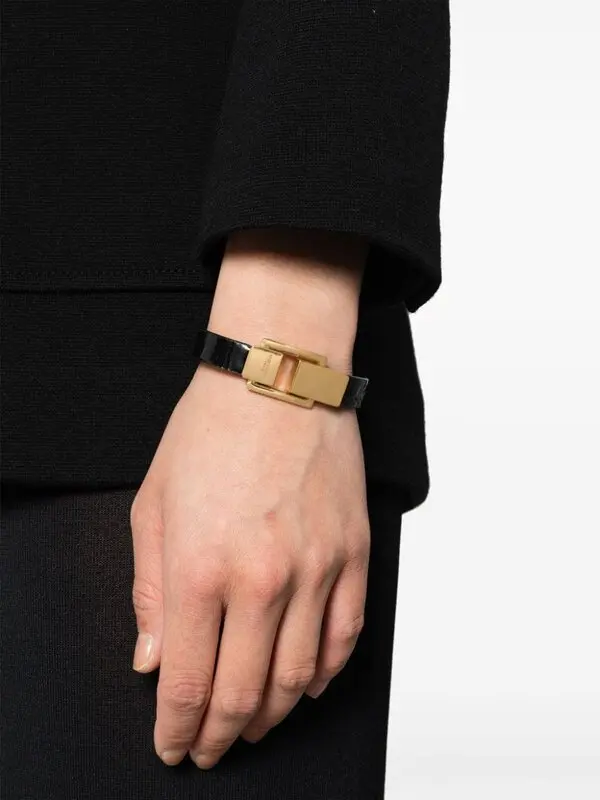 Saint Laurent Le Carré Leather Bracelet