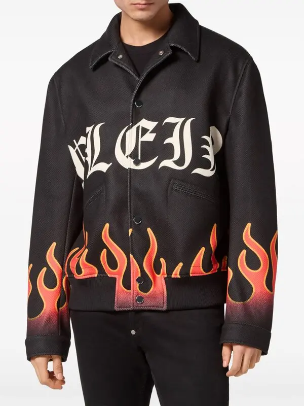 Philipp Plein Flame-print Bomber Jacket