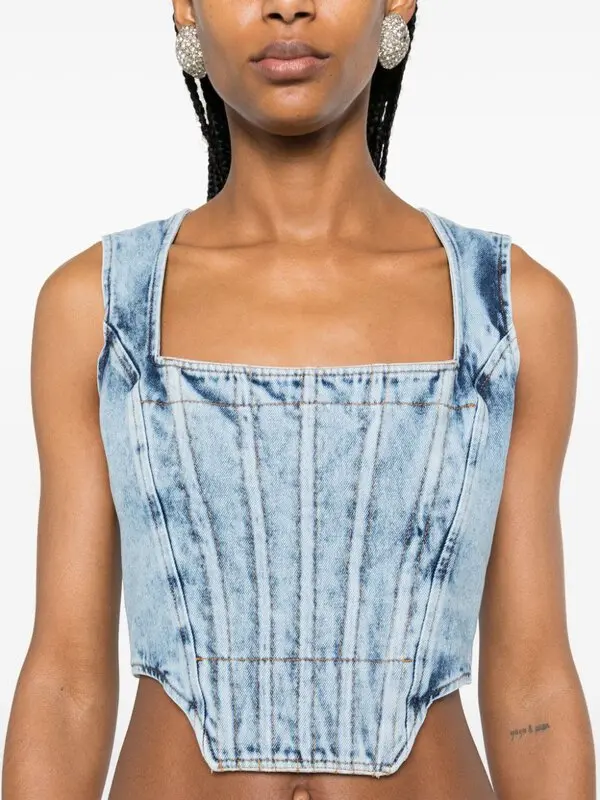 Giuseppe Di Morabito Denim Corset Top