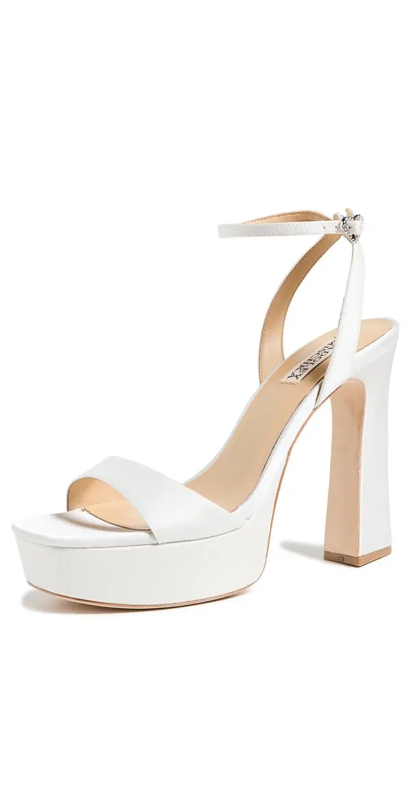 Badgley Mischka Caia Platform Pumps - White