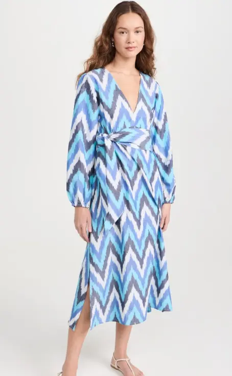 Guadalupe Design Atira Ikat Dress In Blue - 80% Off | Editorialist