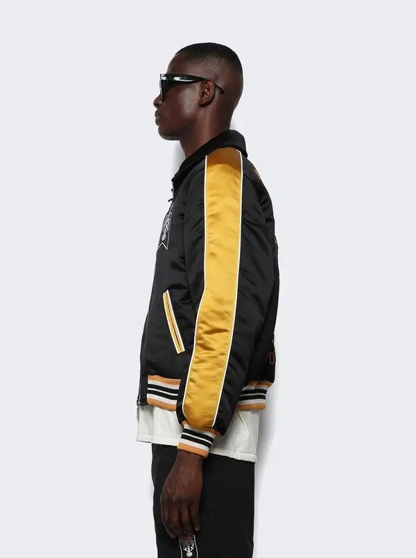Rhude Le Soleil Bomber - Black And Mustard