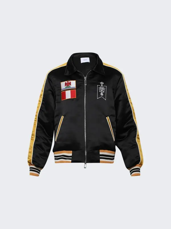 Rhude Le Soleil Bomber - Black And Mustard