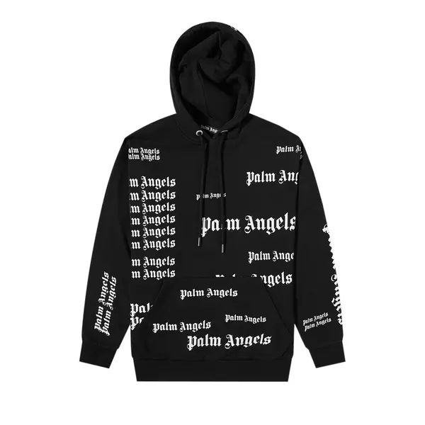 Palm Angels Ultra Logo Over Hoodie - Black