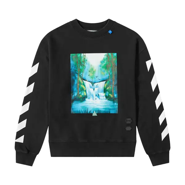 Off-White Waterfall Over Sweatshirt - Black