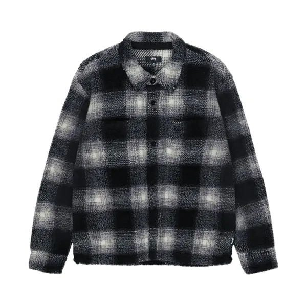STUSSY Plaid Sherpa Shirt BLACK Sサイズ StüSsy Plaid Sherpa Shirt - Black | Editorialist
